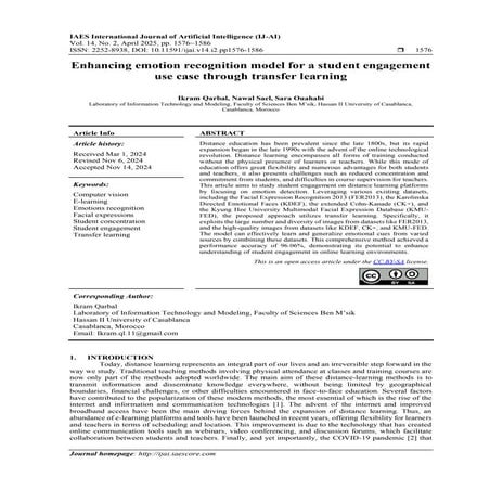 Enhancing emotion recognition model for a student engagement use case ...