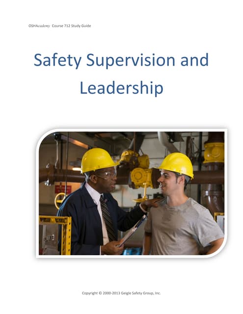 Safety leadership | PPT | Executive Leadership & Management | Business