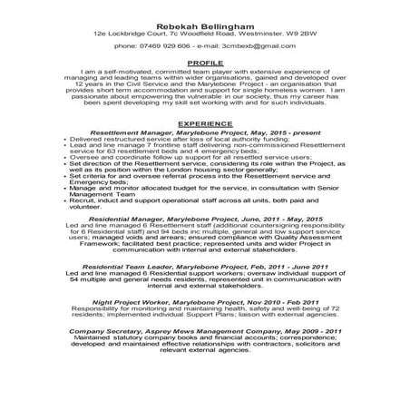 Liz CV | DOC