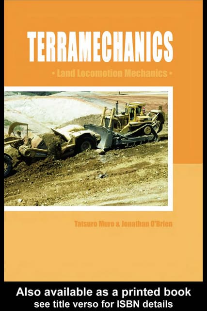 Muro & O'Brien Terramechanics - Land Locomotion Mechanics | PDF Muro & O'Brien Terramechanics - Land Locomotion Mechanics | PDF