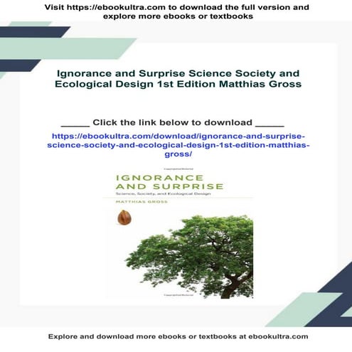 Ignorance and Surprise Science Society and Ecological Design 1st ...