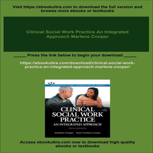 Clinical Social Work Practice An Integrated Approach Marlene Cooper | PDF