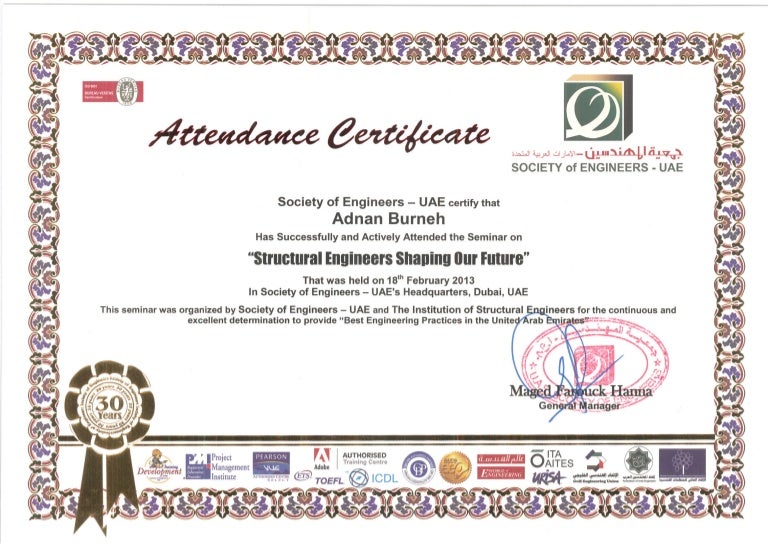 Certificate - Structural Engineers Shaping our Future