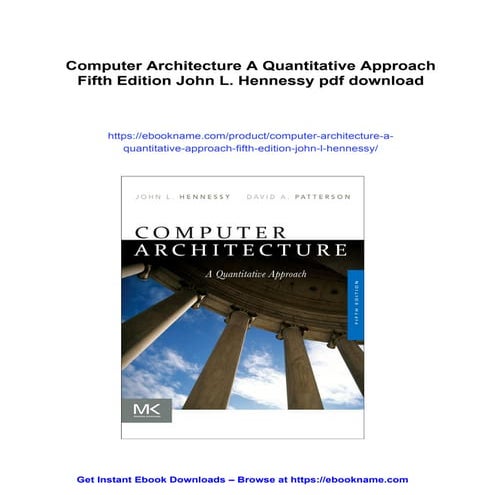 Computer Architecture A Quantitative Approach Fifth Edition John L. Hennessy | PDF