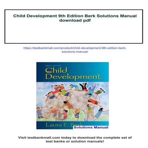Child Development 9th Edition Berk Solutions Manual | PDF
