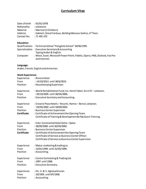 CV Charbel Zayat | DOC