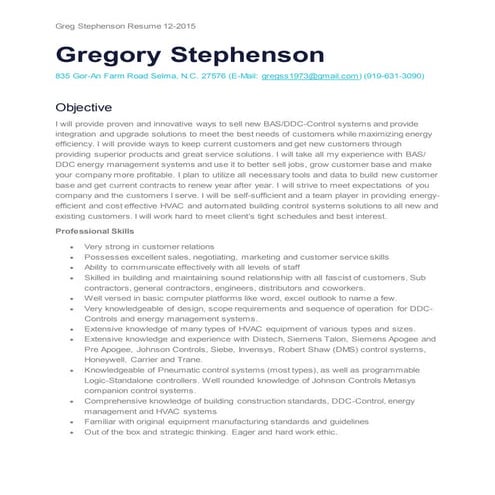 Greg Stephenson Resume 12-2015 | PDF