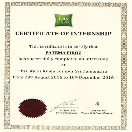 INTERNSHIP CERT 2 | PDF