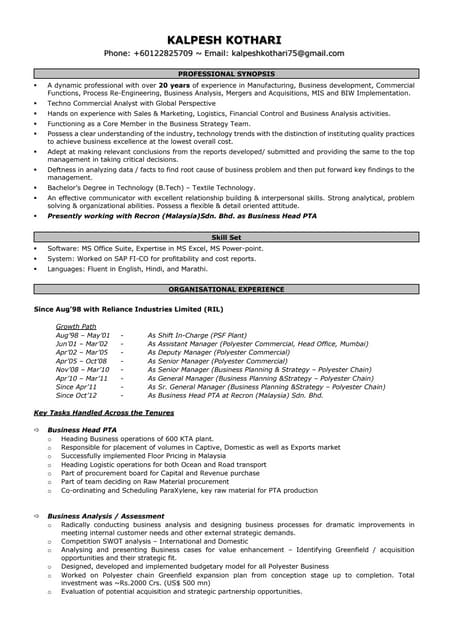 Kalpesh Kothari presentations