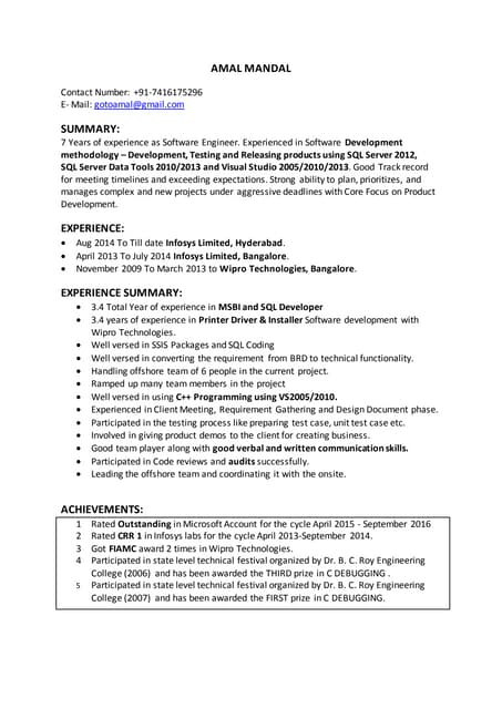 Amit_Resume | DOCX | Programming Languages | Computing