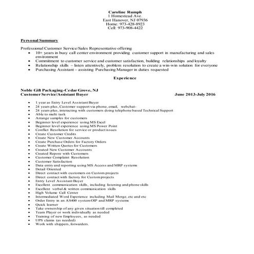 CAROLINE A RUMPH RESUME 2016 | DOCX