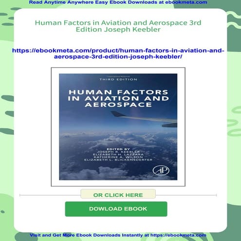 Human Factors in Aviation and Aerospace 3rd Edition Joseph Keebler | PDF