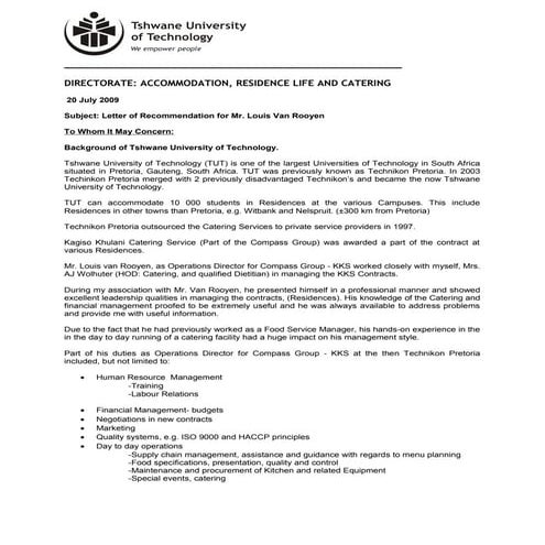 TUT reference Letter | DOC