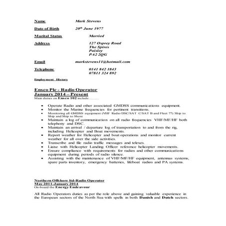 Anthony Smith CV | PDF
