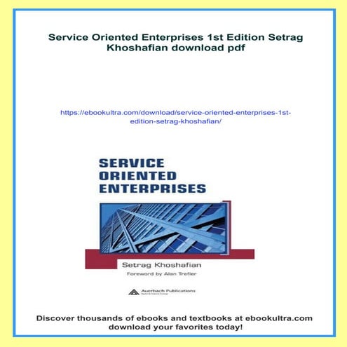 Service Oriented Enterprises 1st Edition Setrag Khoshafian | PDF