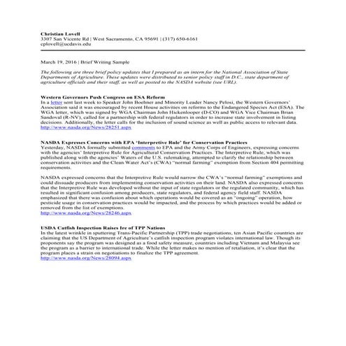 Lovell, Christian Brief Writing Sample | PDF
