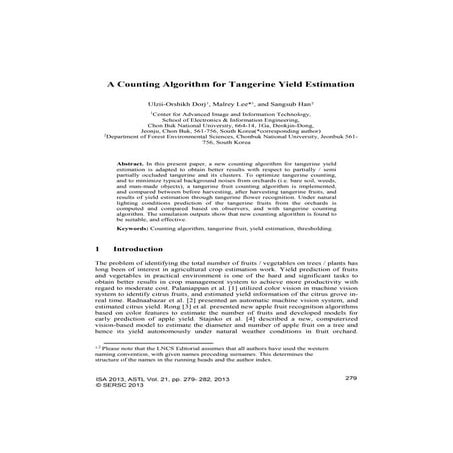 71 A Counting Algorithm For Tangerine Yield Estimation Pdf 9907