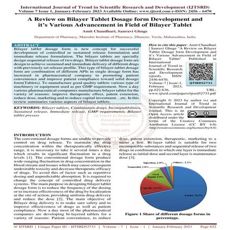 A Review on Bilayer Tablet Dosage form Development and it’s Various ...