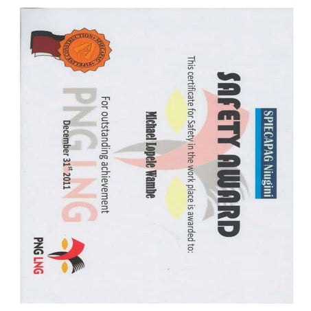 Spiecapag Safety Award | PDF