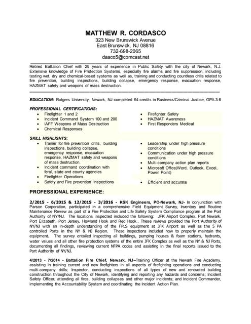 Joseph Matthews Resume | DOC