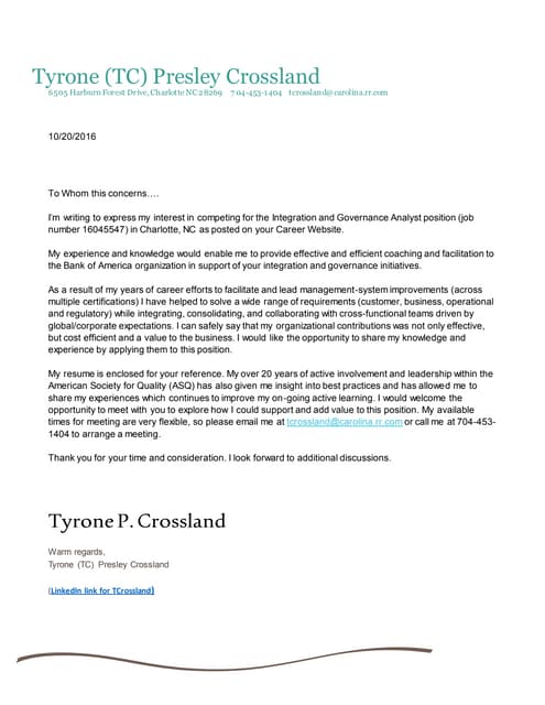 CQA Letter #1 2016 - Flex | PDF