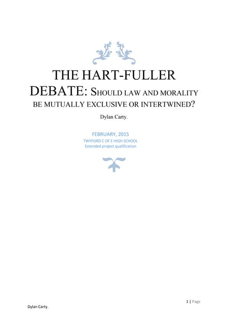 The Hart v Fuller debate | DOC | Law