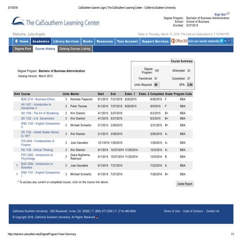 CalSouthern Learner Login _ The CalSouthern Learning Center ...