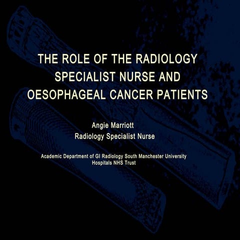 radiology specialist nurse role | PPT