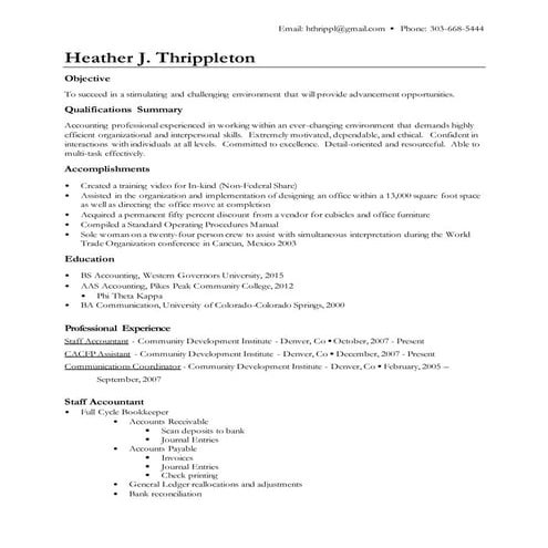 toms resume 2016 | PDF