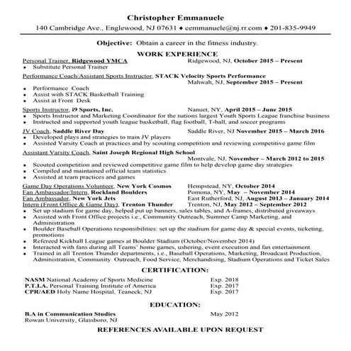 Chris resume April 28, 2016 | PDF