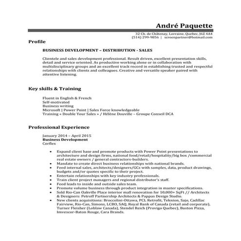 Anthony's Resume 2014 | DOC