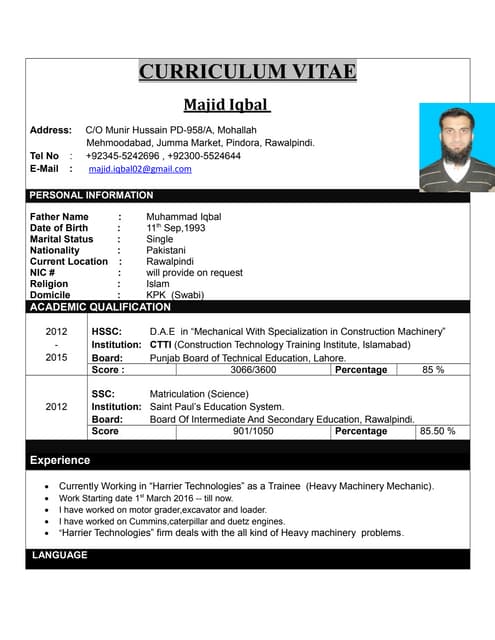 Updated CV 24 Jan 2016 | PDF