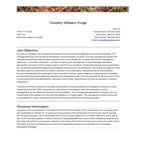 Tim Vinge Resume_Feb_2015 | DOC
