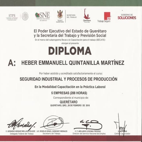 Diploma industrial safety and production process | PDF