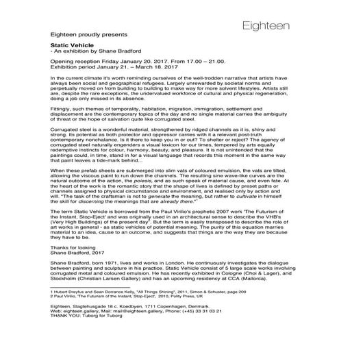 Static Vehicle_2017_Shane Bradford | PDF