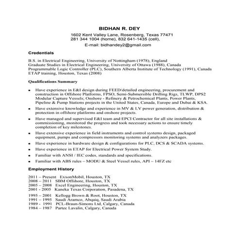 Bidhan R DEY-Resume | DOC