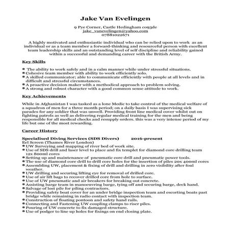 Diving CV NEW | PDF