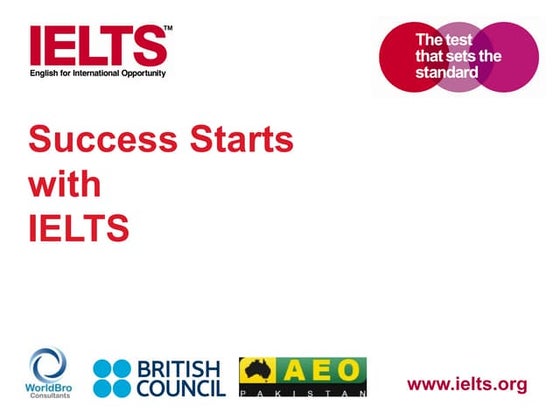 Introduction to ielts | PPTX | Standardized Testing | Educational ...