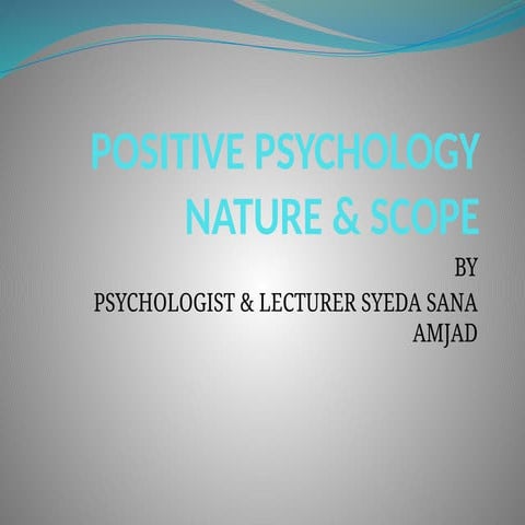 Positive psychology | PPTX