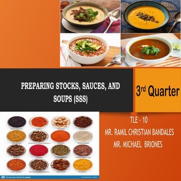 Stocks, soups and sauces | PPTX