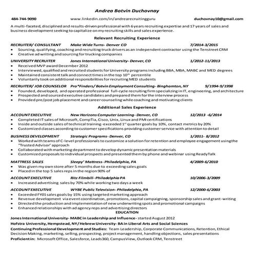 The absolute best recruiting resume ever seen on this planet | DOCX
