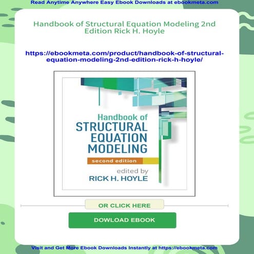 Handbook of Structural Equation Modeling 2nd Edition Rick H. Hoyle | PDF