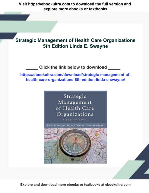 Strategic Management of Healthcare Organizations | PPT | Health ...