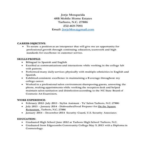 Jorje Mosqueida interpreting resume | DOCX