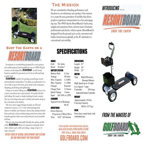 ResortBoard Cover Brochure | PPT