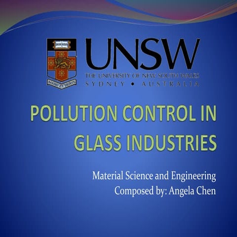 POLLUTION CONTROL IN GLASS INDUSTRIES | PPTX
