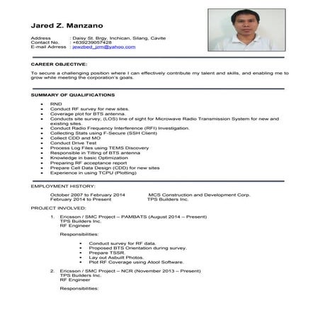 CV_Jared Manzano | PDF