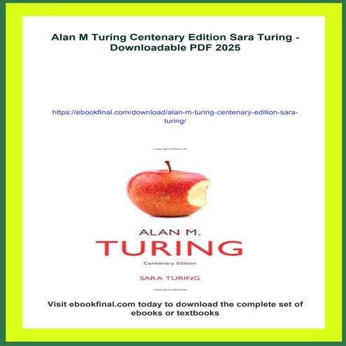 Alan M Turing Centenary Edition Sara Turing | PDF
