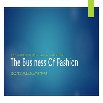 The Business Of Fashion | PPTX