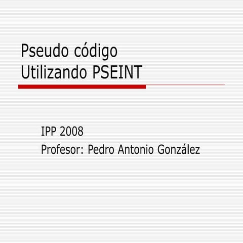 Estructuras PseInt | PDF